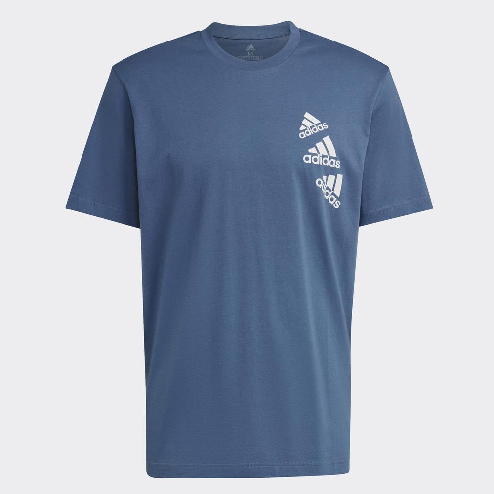 Koszulka adidas Essentials BrandLove HL9381 męska, niebieska