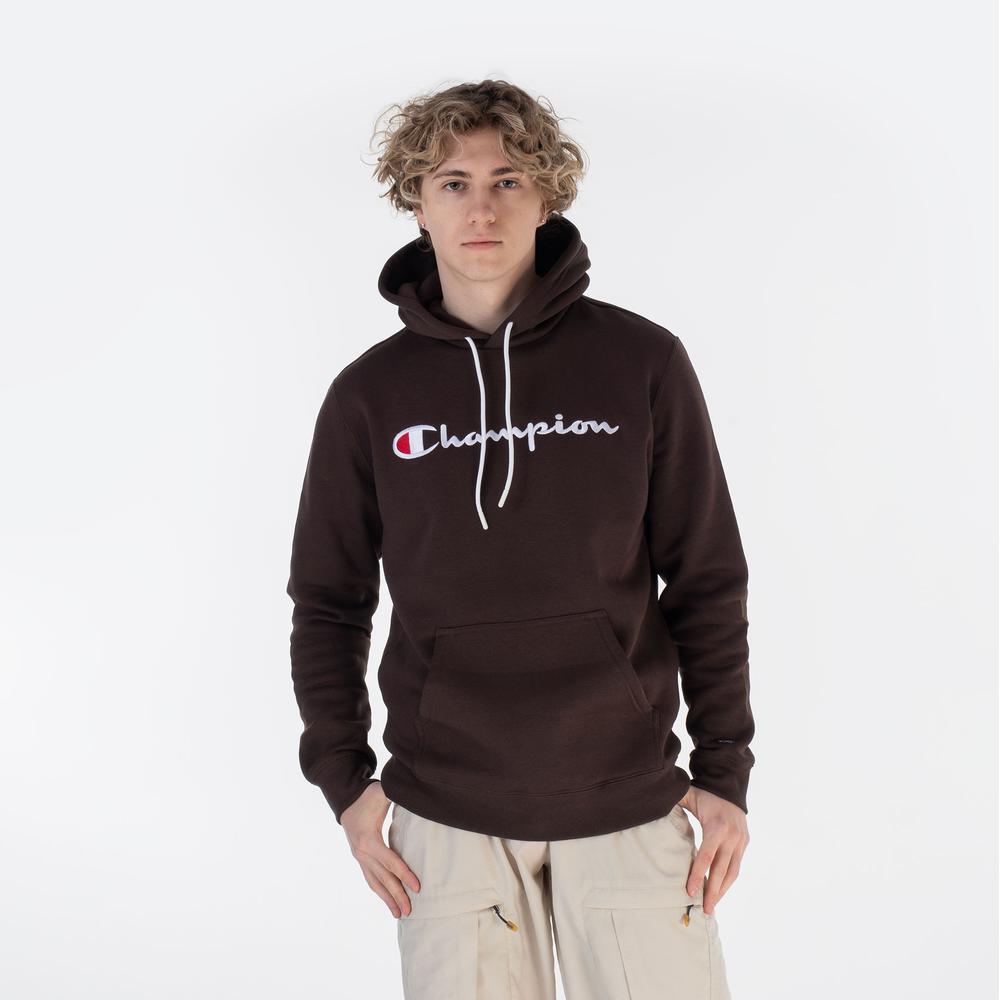 Bluza Champion Embroidered Script Logo Hoodie 219203-MS548 męska, brązowa