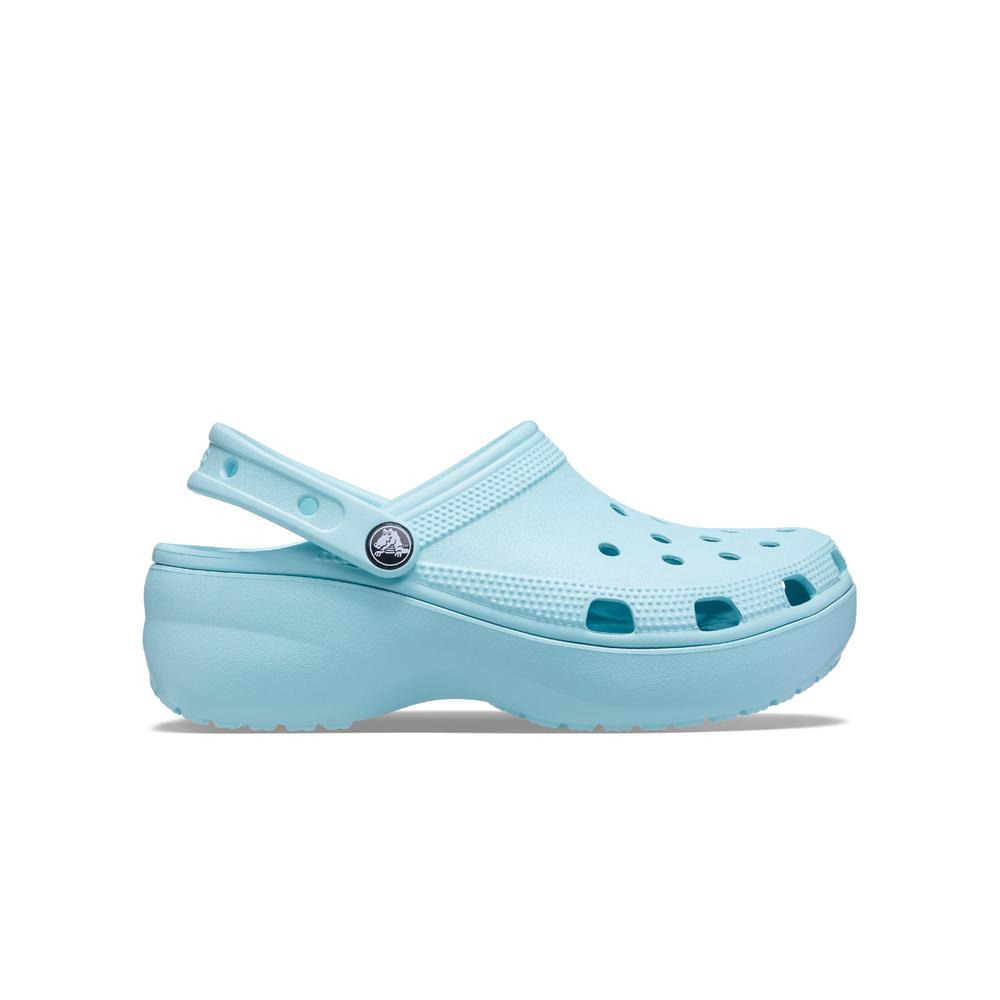 Klapki Crocs Classic Platform Clog 206750-4SS damskie, niebieskie