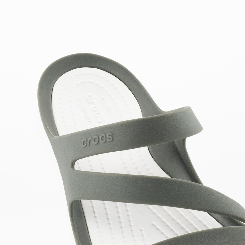 Klapki Crocs Swiftwater Sandal 203998-06X damskie, szare