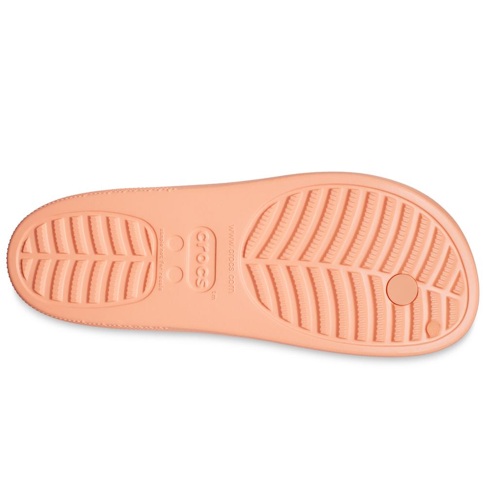 Klapki Crocs Classic Platform Flip 207714-83E damskie, pomarańczowe