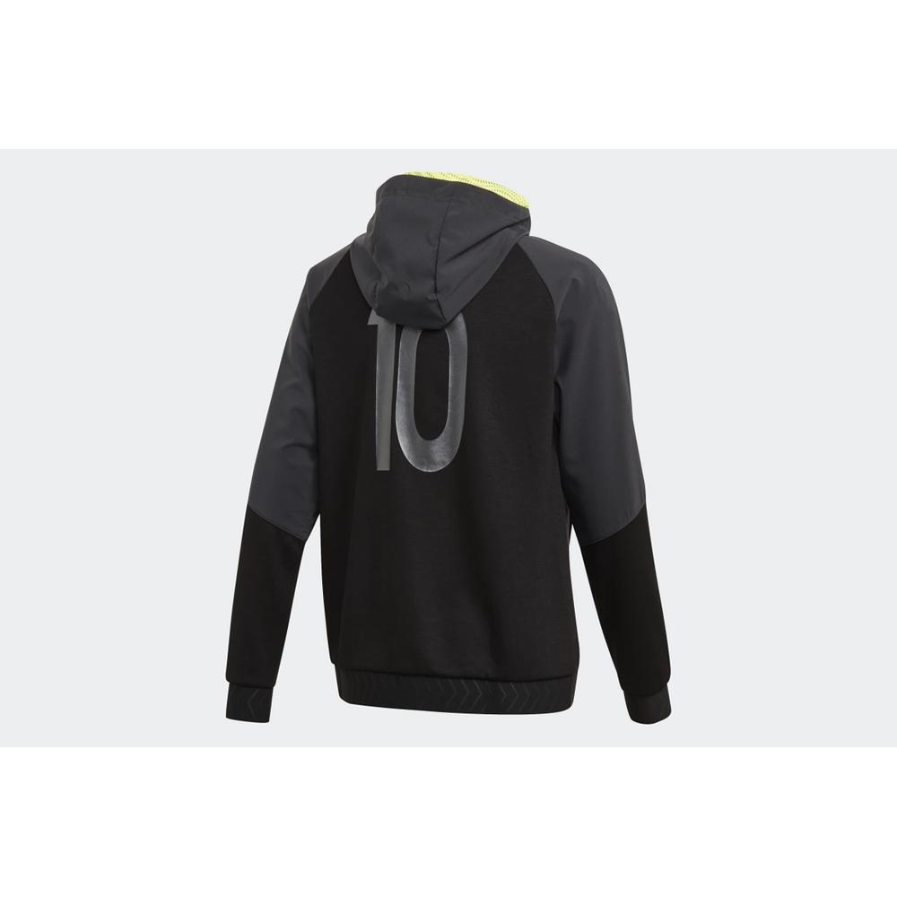 Bluza adidas Messi Full-Zip Hoodie ED5722 dziecięca, czarno-szara