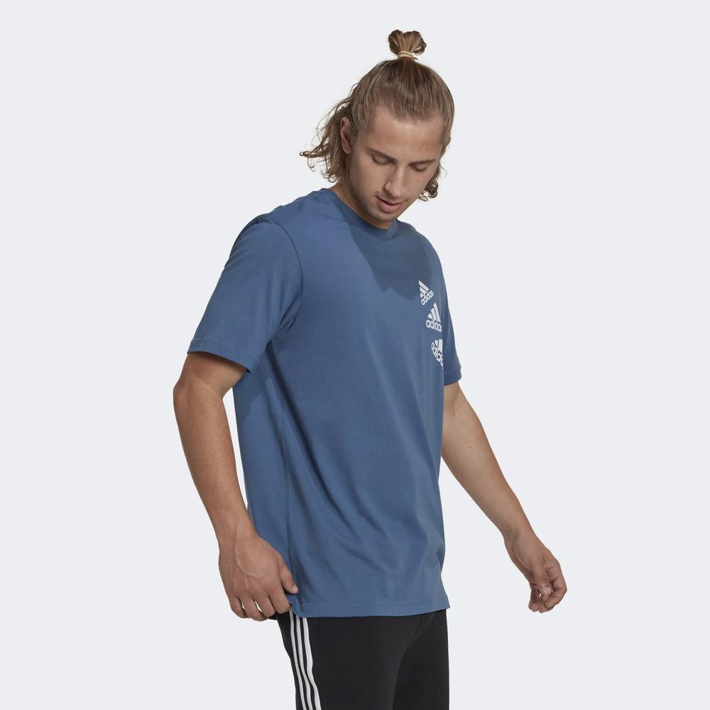 Koszulka adidas Essentials BrandLove HL9381 męska, niebieska