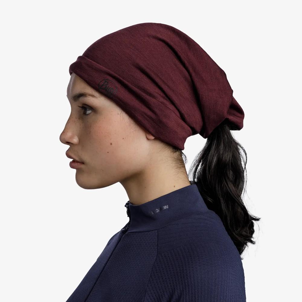 Chusta Buff Merino Lightweight Solid 113010.653.10.00 unisex, bordowa
