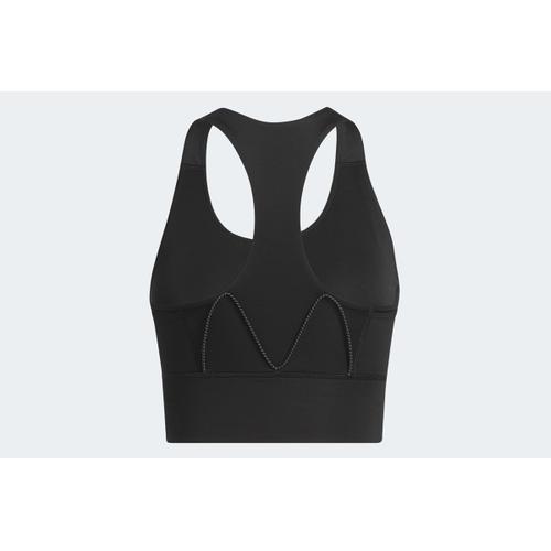 Biustonosz adidas Running Medium Support Pocket H64679 damski, czarny