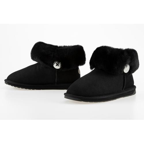 BUTY EMU AUSTRALIA ORE FOLD OVER W12315BLAK DAMSKIE, CZARNE