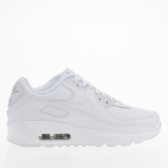 BUTY NIKE AIR MAX 90 LEATHER CD6864-100 MŁODZIEŻOWE, BIAŁE