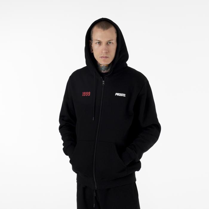 Bluza Prosto Klasyk Zip Hoodie Parlor KL231MSWE2072 męska, czarna