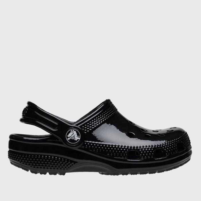Klapki Crocs Classic High Shine Clog 209834-001 młodzieżowe, czarne