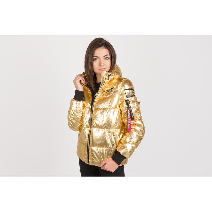 Kurtka Alpha Industries Hooded Puffer NASA 128007145 damska, złota