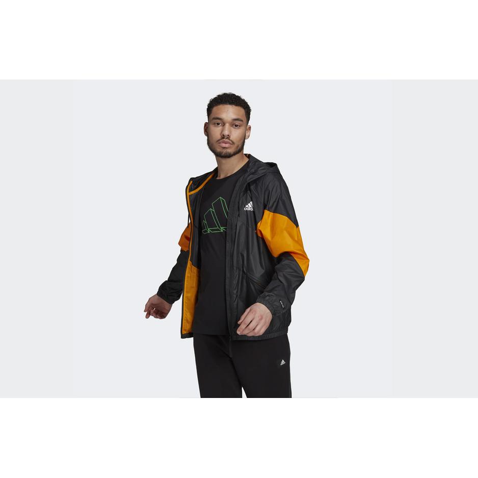 Kurtka adidas Back To Sport Wind.Rdy GT6561 męska, czarno-pomarańczowa